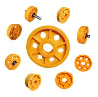 China Nylon Traction Elevator Nylon Pulley Wheels Traction Sheave Elevator Drive Pulley for sale