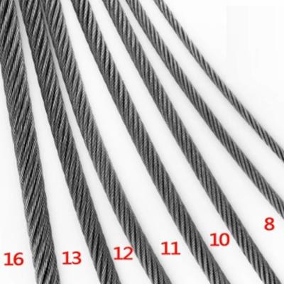 China PVC Coated Galvanized Steel Wire Rope 6mm 16mm for Elevator Lift for sale