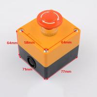 China Red Mushroom Push Button Switch Emergency Stop Self Locking Waterproof IP65 Momentary Operation 22mm for sale
