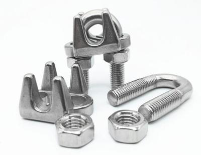 China Elevator Wire Rope Clamp U Shaped Clamp Rope Buckle Tightener 6mm 8mm 10mm for sale