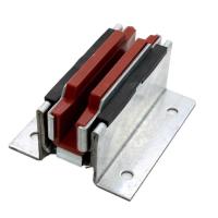 China Steel Elevator Counterweight Sliding Guide Shoe 10-16mm Rail Width Wear-Resistant Nylon Insert for sale