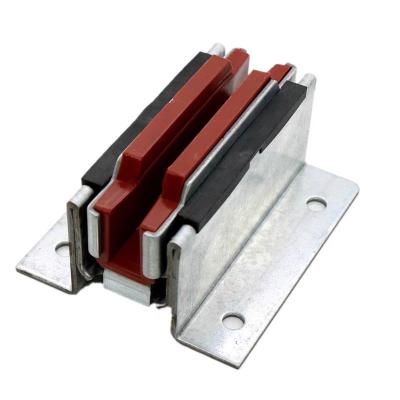 China Steel Elevator Counterweight Sliding Guide Shoe 10-16mm Rail Width Wear-Resistant Nylon Insert for sale