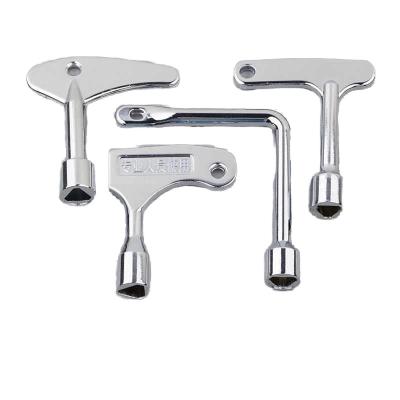 China Stainless Steel Elevator Triangle Key Lock Set 80mm Spare Parts for Hotel Hospital for sale