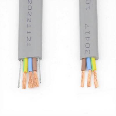 China Elevator Air Conditioner Flat Cable 3x2.5mm PVC Insulated Stainless Steel Reinforced 300V 500V for sale