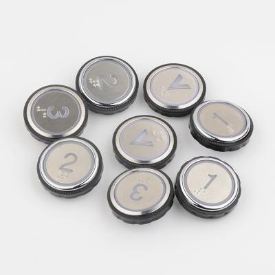 China Good Quality Elevator Push Button Stainless Steel Plate With Braille Tact Switches  Elevator Circle Button for sale