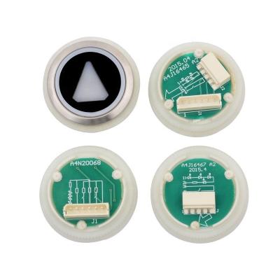 China Elevator Push Button Black Surface Round Button Lop Cop Call Button Contemporary Design Lift Door Parts for sale