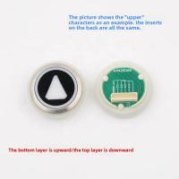 China Elevator Push Button Black Surface Round Button Lop Cop Call Button Contemporary Design Lift Door Parts for sale