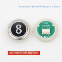 China Elevator Push Button Black Surface Round Button Lop Cop Call Button Contemporary Design Lift Door Parts for sale