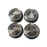 China Stainless Steel Elevator Push Button with Braille LED Backlit DC24V for Villa Hotel for sale