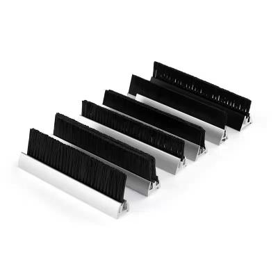 China Escalator Safety Brush Anti Pinch Flame Retardant Nylon Single Row Double Row Base Aluminum Alloy for sale