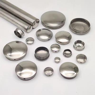 China 304 Stainless Steel Round Tube Plug 201 Quick Sealing Cap Welding-Free Inner Plug Cover Head 20mm for sale