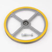 China Steel Elevator Speed Governor Tension Roller Wheel Pulley D250mm 6201 Bearing for sale