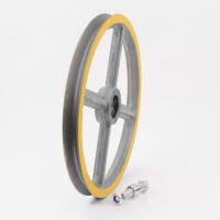 China Steel Elevator Speed Governor Tension Roller Wheel Pulley D250mm 6201 Bearing for sale