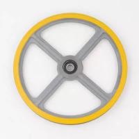 China Steel Elevator Speed Governor Tension Roller Wheel Pulley D250mm 6201 Bearing for sale