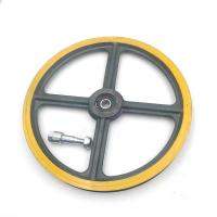China Steel Elevator Speed Governor Tension Roller Wheel Pulley D250mm 6201 Bearing for sale