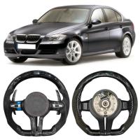 China Sports Design Customized Alcantara LED Carbon Fiber Steering Wheel for BMW M3M4M5X1-X6 for sale