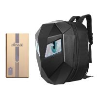China LED Backpack Bluetooth Waterproof Hard Shell Iron Man Cool Motorcycle Riding Black LED Rider Backpack for sale