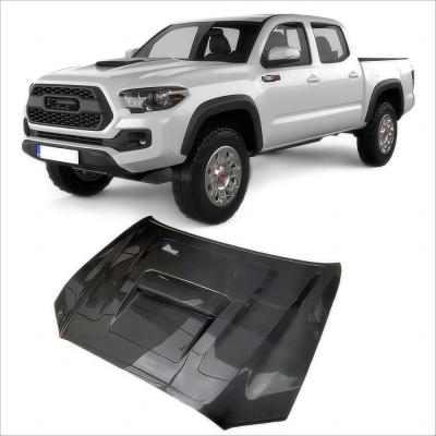 China Front Position Lightweight Carbon Fiber Hood for Toyota Tacoma 2015-2020 Modification for sale