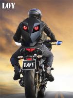 China Black LED Knight Backpack for Cool Motorcycle Riders Waterproof Hard Iron Man Style for sale