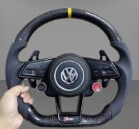 China Volkswagen R8/RS/GTI/Golf R Multi-Function Steering Wheel 55cm Diameter Red Stitch Color for sale