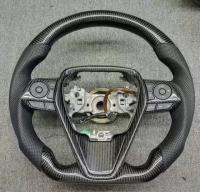 China Customized Carbon Fiber LED Racing Marquee Steering Wheel Suitable for Toyota Camry for sale