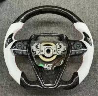 China Customized Carbon Fiber LED Racing Marquee Steering Wheel Suitable for Toyota Camry for sale