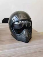 China 12k/3k Forged Pattern Carbon Fiber Motorcycle Helmet Road Style Customized Logo Printing for sale