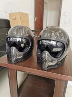 China 12k/3k Forged Pattern Carbon Fiber Motorcycle Helmet Road Style Customized Logo Printing for sale