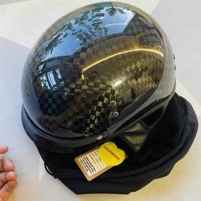 China Customized Logo Accepted Carbon Fiber Retro Spoon Helmet for Direct of 12k Half Helmet for sale