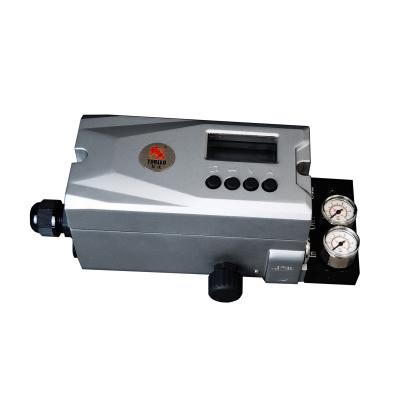 China smart valve positioner single acting straight stroke fail safe with position feedback, pressure gauge, mounting bracket for sale