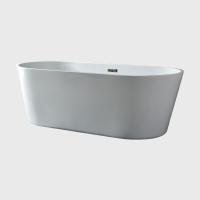 China Made In China Oval Portable Bathtub For Adults Shower White Acrylic Artificial Stone Free Standing Bathtub for sale