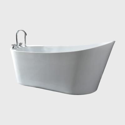China 59 inch Bathroom Acrylic Soaking Back To Wall Freestanding Bathtubs CUPC Certificated for sale