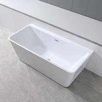 China White Round Smooth Acrylic Freestanding Bathtubs for sale