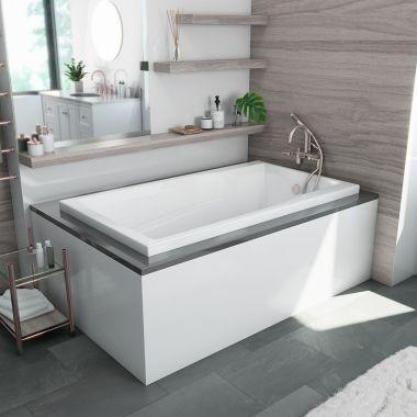 China CUPC Approved Undermount Soaking Tub White Alcove Acrylic 60 X 30 for sale
