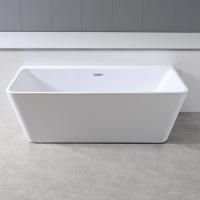 China Modern White Round Smooth Acrylic Freestanding Deep  Soaking Bathtubs for sale