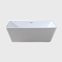 China Indoor Freestanding Tub Against Wall Acrylic Soaking Fluted Back To Wall Bath 1400mm for sale