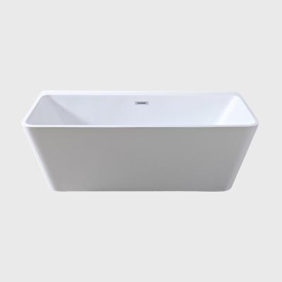 China Indoor Freestanding Tub Against Wall Acrylic Soaking Fluted Back To Wall Bath 1400mm for sale