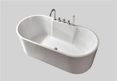 China Acrylic Wall Faced Freestanding Bath Back To Wall Modern Curved Bath Rectangular for sale