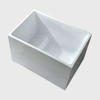 China Mini Acrylic Ese Deep Bubble Spa Back To Wall Bathtubs For Small Home for sale