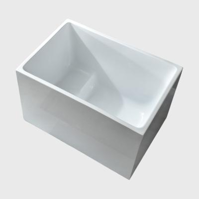 China Mini Acrylic Ese Deep Bubble Spa Back To Wall Bathtubs For Small Home for sale