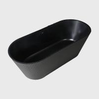 China 72x42 Modern Indoor Acrylic Black Corner Bathtub Freestanding Deep Soaking for sale