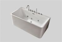 China Large Freestanding Reinforced Acrylic Soaking Tubs With Drainer 1800mm for sale