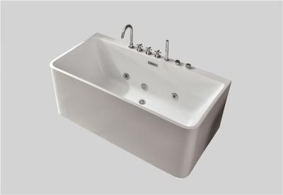China Large Freestanding Reinforced Acrylic Soaking Tubs With Drainer 1800mm for sale