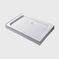 China ODM Rectangle Corner Shower Base Tray White Acrylic 700x1200 With Drainer for sale