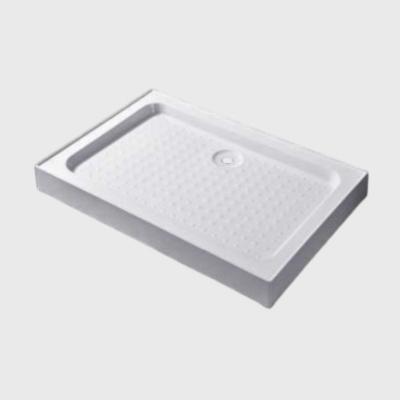 China ODM Rectangle Corner Shower Base Tray White Acrylic 700x1200 With Drainer for sale