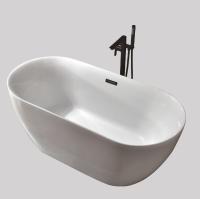 China Acrylic Bathtub Modern Design Freestanding Bath Tub White Free Standing Alone Soaking whirlpool Tub for sale