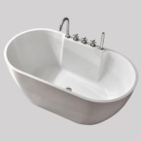 China Freestanding Skirt Acrylic Back To Wall Bathtubs 1500 Mm SGS Certified for sale