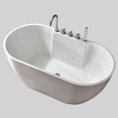 China Freestanding Skirt Acrylic Back To Wall Bathtubs 1500 Mm SGS Certified for sale