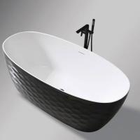 China Household Acrylic Black Corner Bathtub Stand Alone Stain Resistant OEM for sale