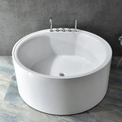 China Round Seamless Bonding Acrylic Free Standing Bathtubs Stain Resistant for sale